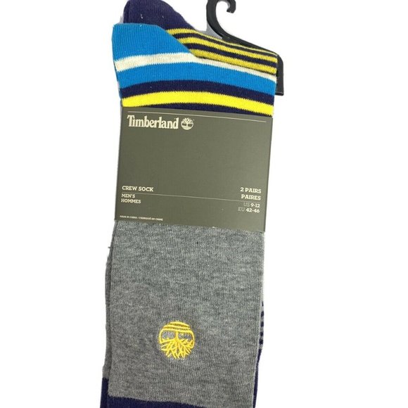 Timberland | Underwear & Socks | Timberland Blueyellowgray 2 Pairs Mens ...